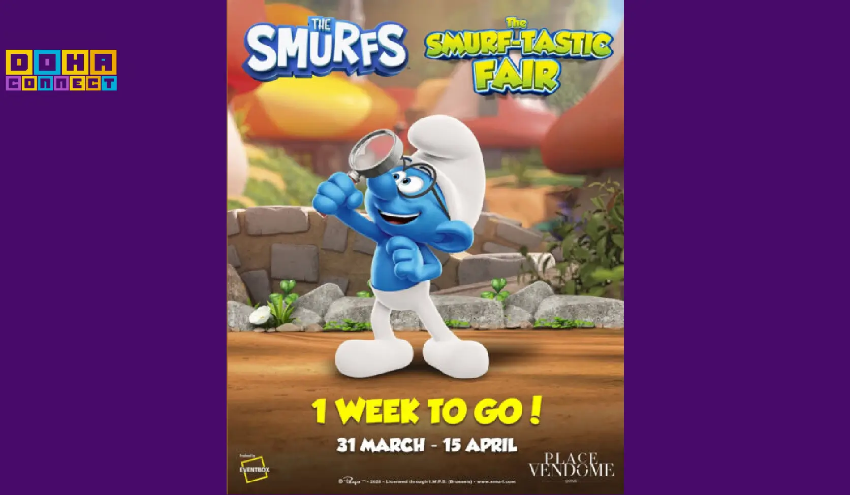 Smurf-tastic Fair at Place Vendôme Mall - Doha Connect